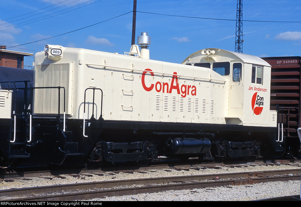 ConAgra DLSX 003 Jim Anderson, EMD SW7, NEW rebuild en route to owner at IHB's Blue Island Yard